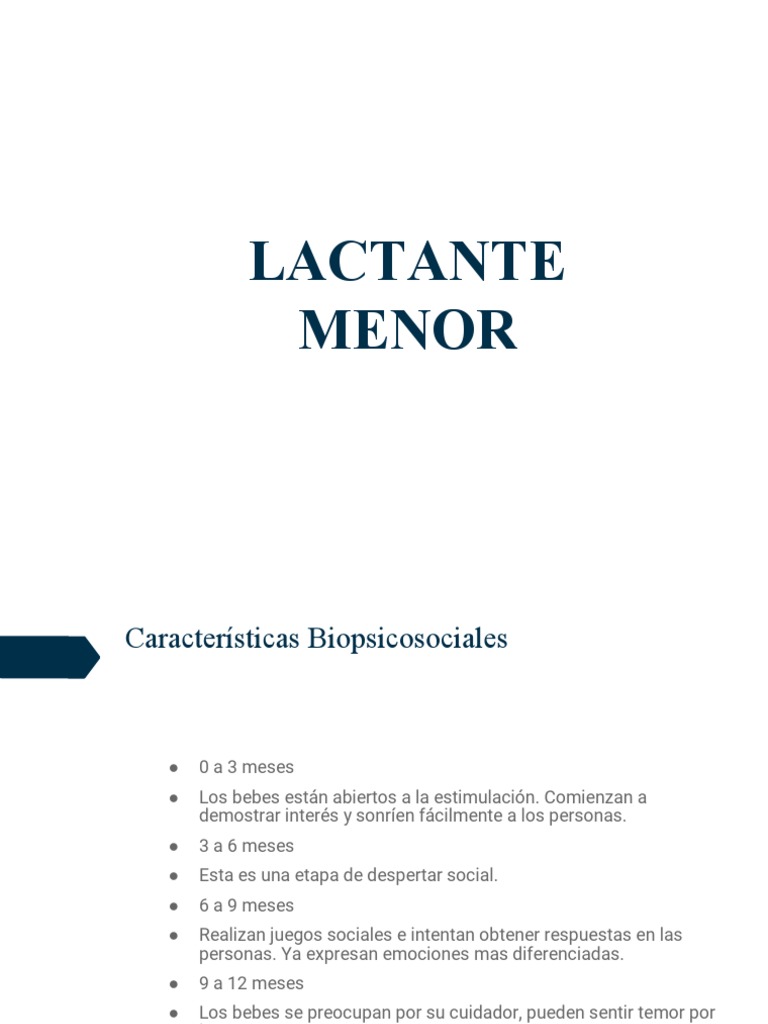 Lactante Menor y Mayor | PDF