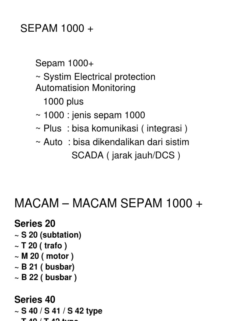 Sepam 1000+ | PDF