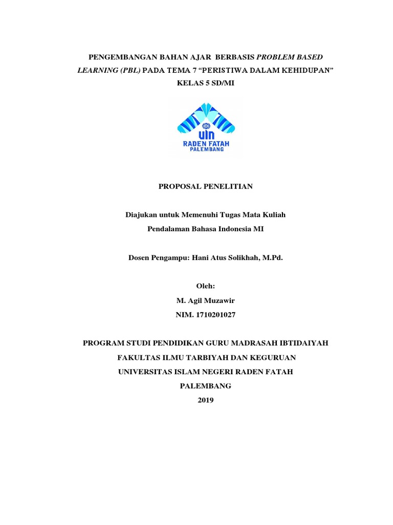 Pengembangan Bahan Ajar Berbasis Problem Based Learning | PDF