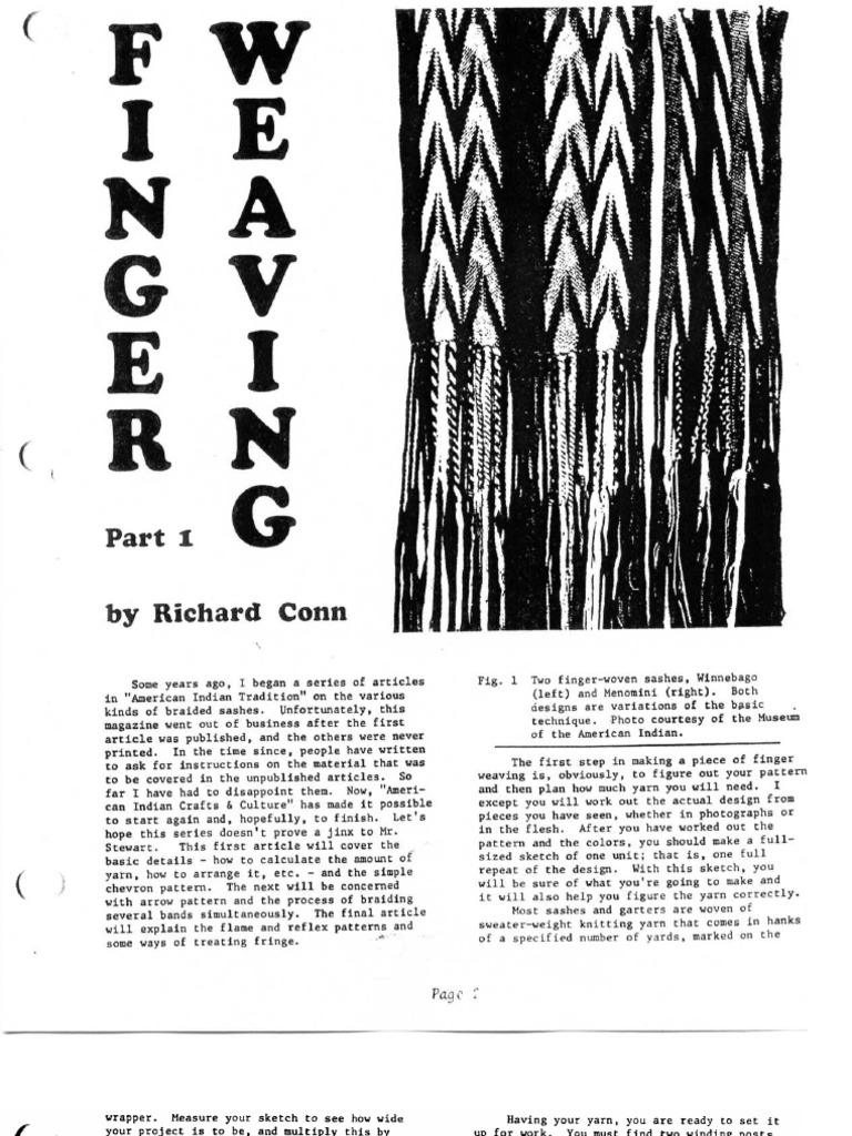 Finger Weaving | PDF
