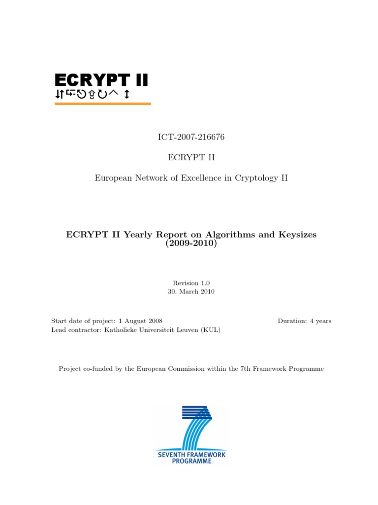 Ecrypt Ii Ecrypt Ii: ICT-2007-216676 Ecrypt Ii European Network of ...