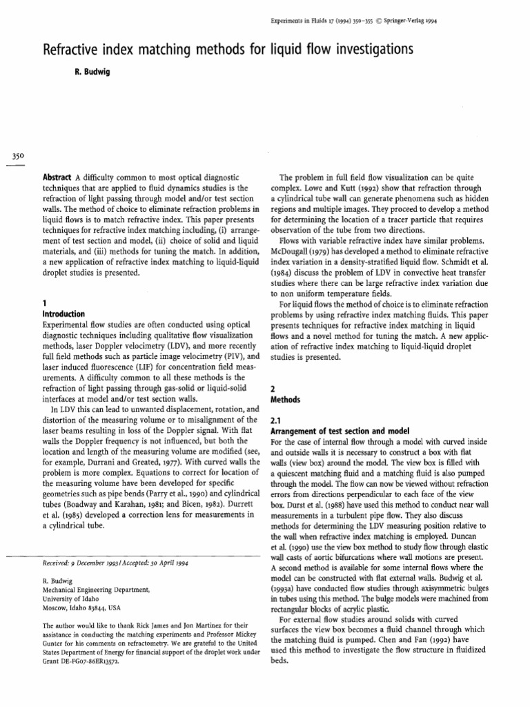 Referencia 9 - Refractive Index Matching Methods For Liquid Flow ...