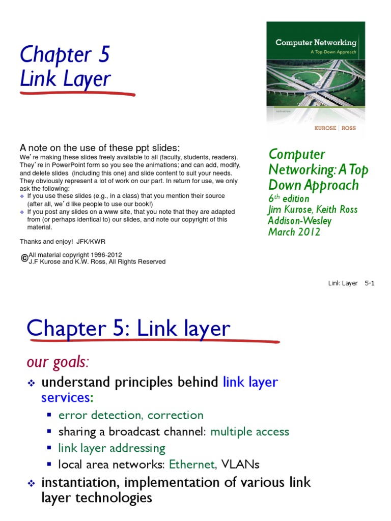 CH 5 Link Layer LAN | PDF | Network Switch | Ethernet