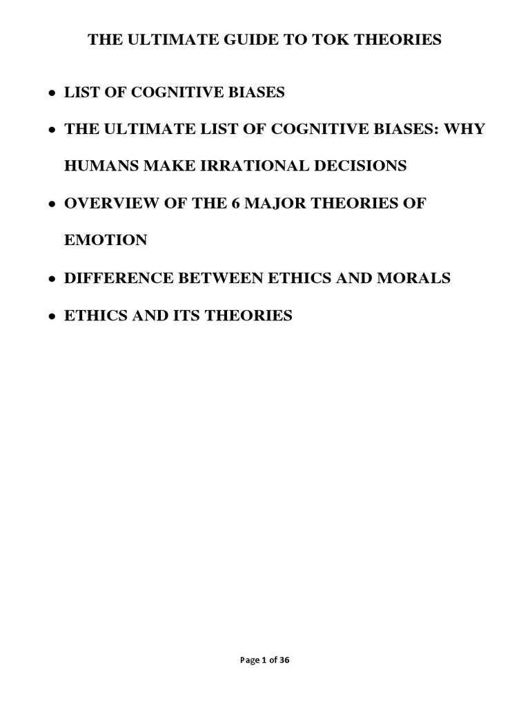 The Ultimate Guide of TOK Theories | Download Free PDF | Recall (Memory ...