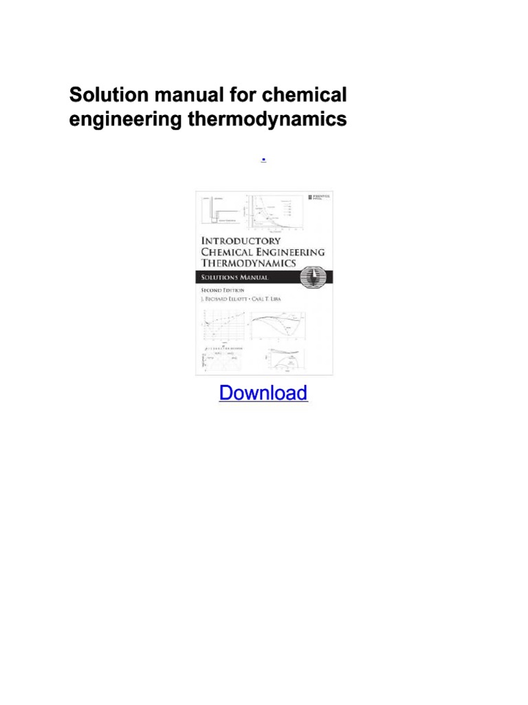 Chemical Engineering Thermodynamics Solutions | PDF | Thermodynamics ...