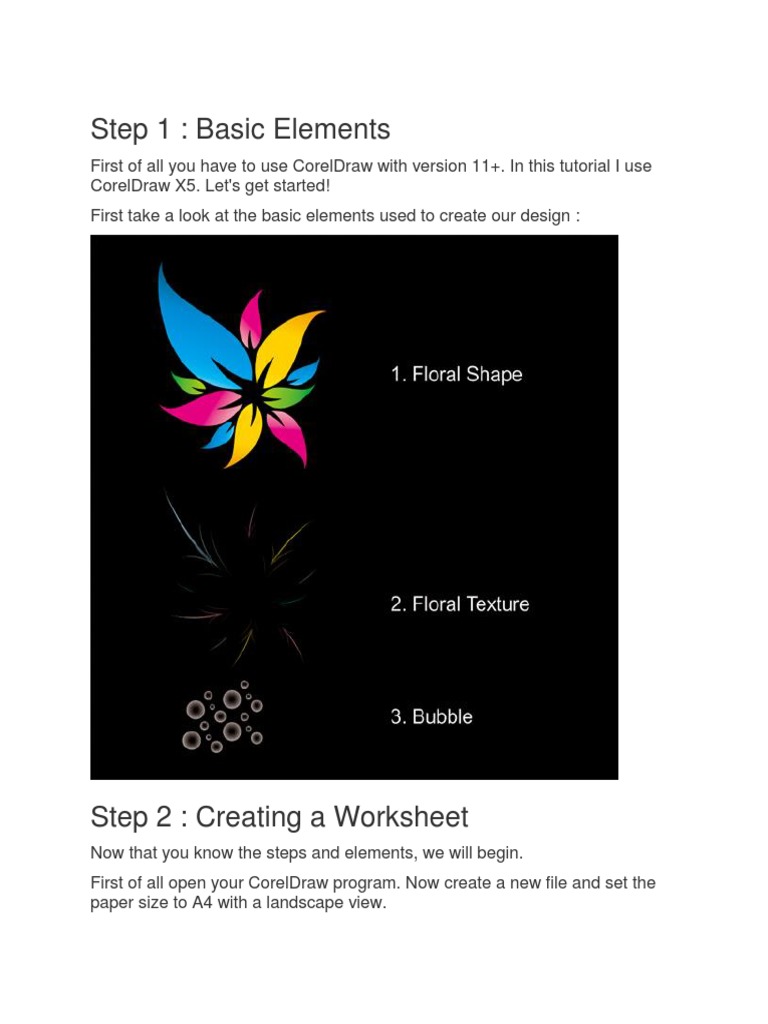 Flower Coreldraw | PDF | Color | Flowers