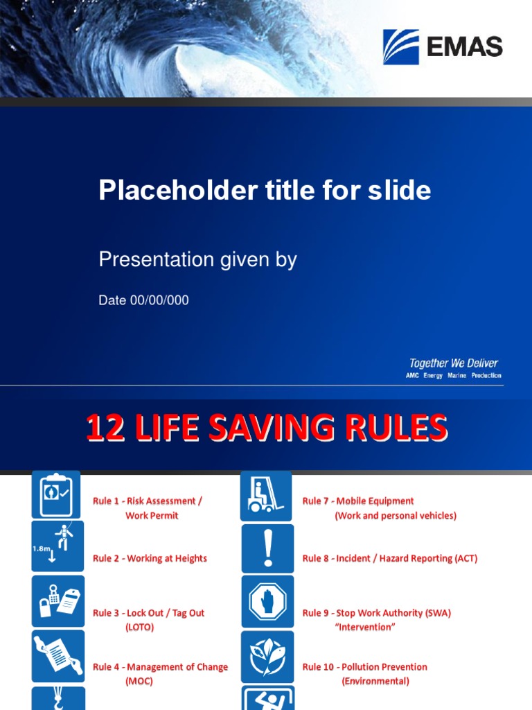12 Life Saving Rules | PDF | Personal Protective Equipment | Risk ...
