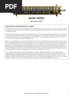 Warhammer Base Size Reference Chart | PDF | History