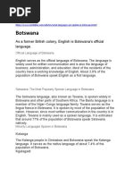 Batlôkwa Tribe | PDF | Bantu | South Africa