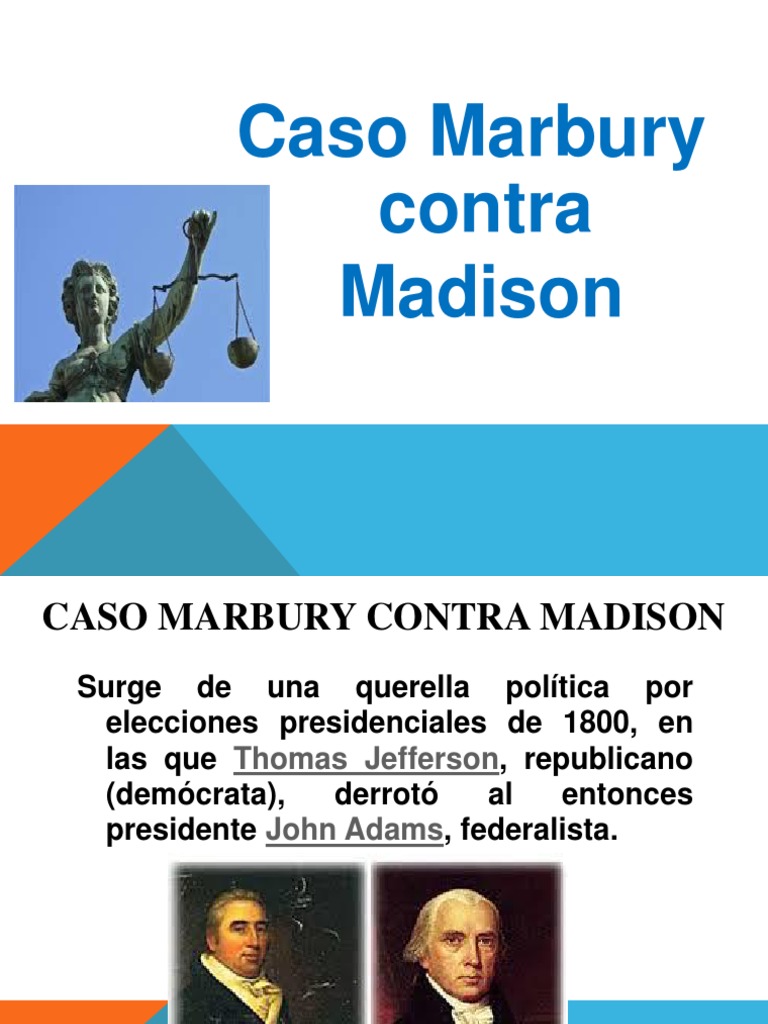 Caso Marbury VS Madison | PDF | Marbury V. Madison | Instituciones sociales