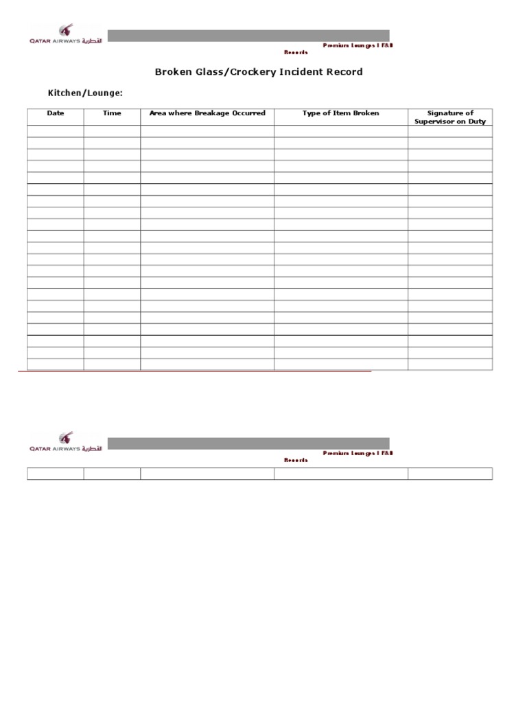 Breakage Report Form | PDF