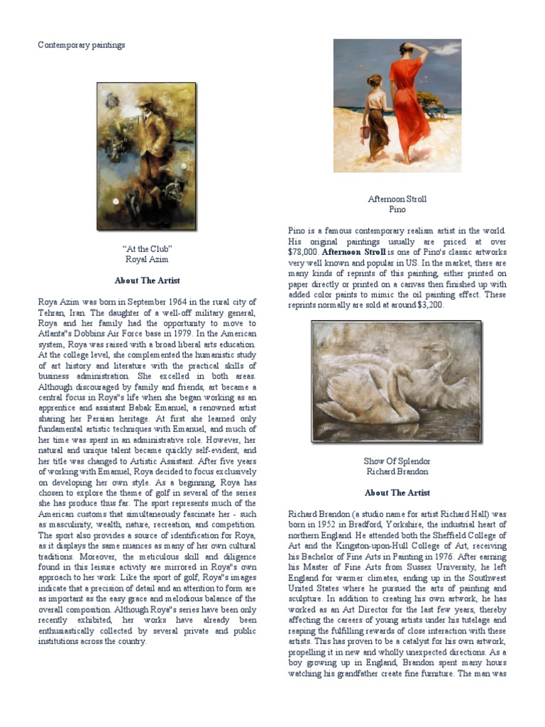 Contemporary Paintings | PDF | Paintings