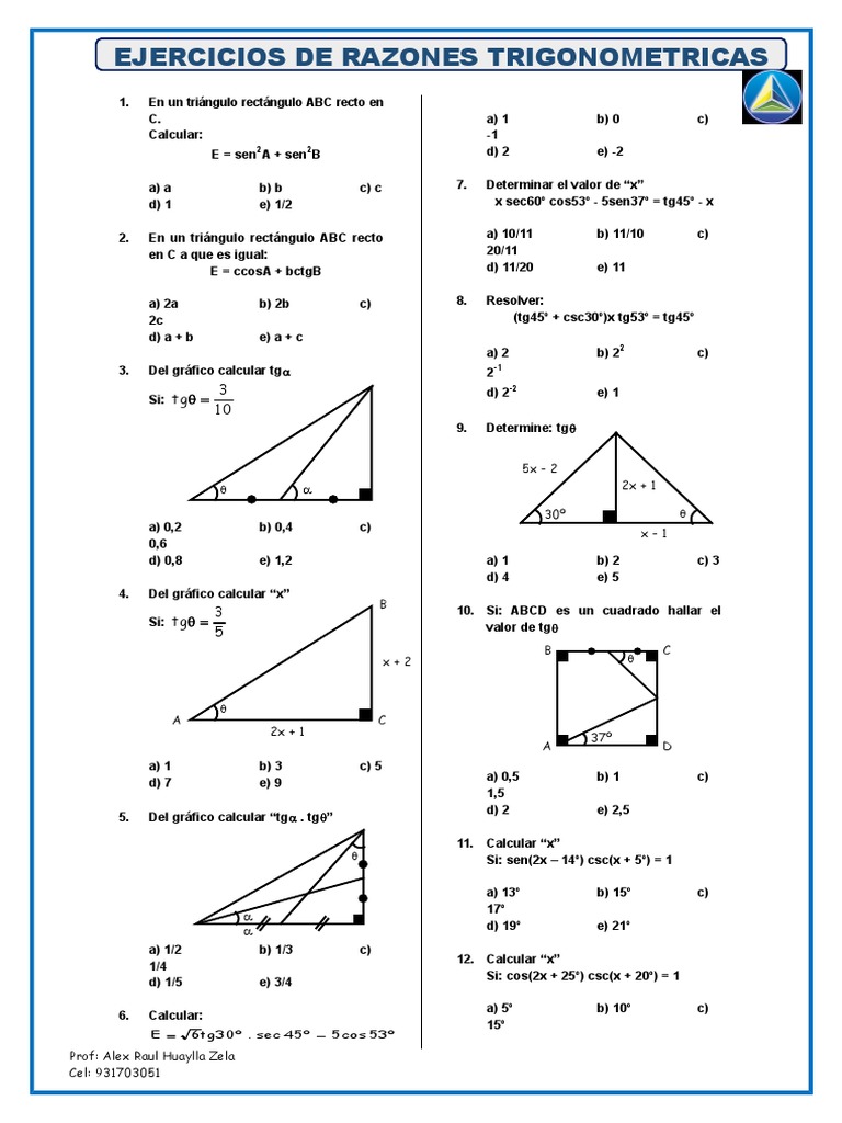 R.T Ejercicios Trigo | PDF