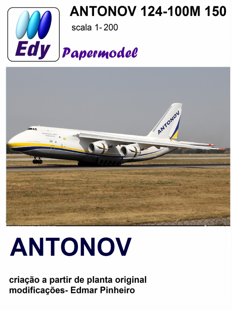 Antonov AN-124-100M Airplane Paper Model PDF | PDF