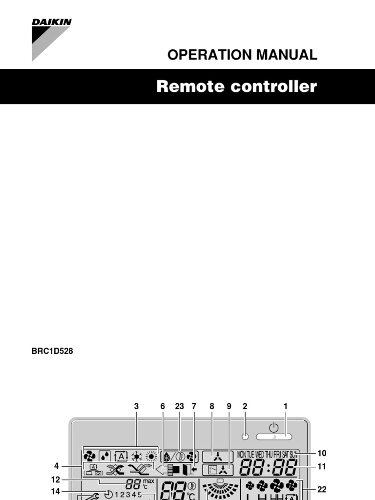 Daikin BRC1D52 PDF | PDF