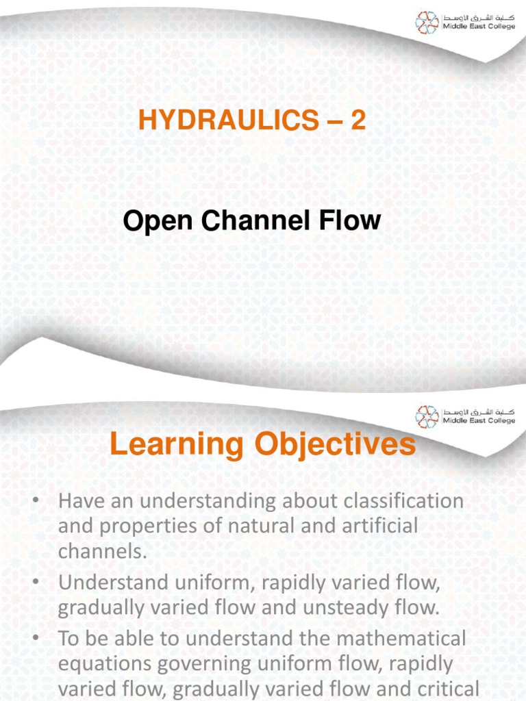 Open Channel Flow in Hydraulics | PDF