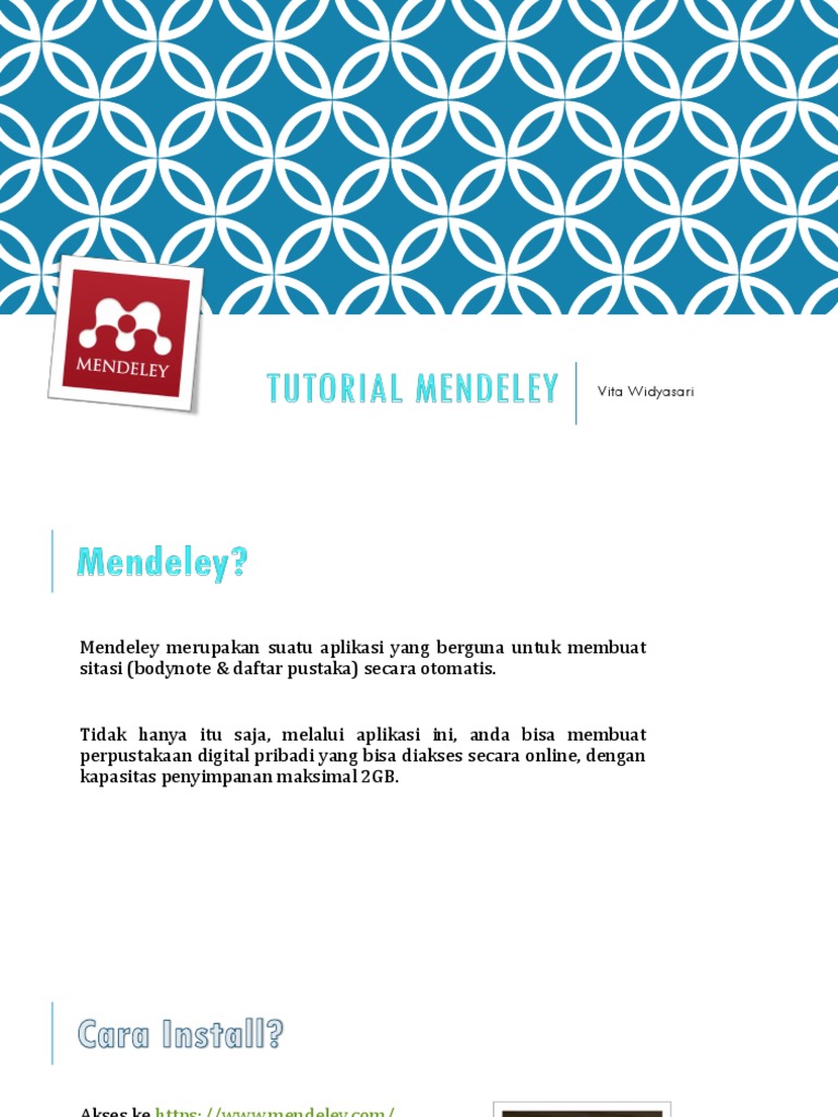 Tutorial Mendeley | PDF