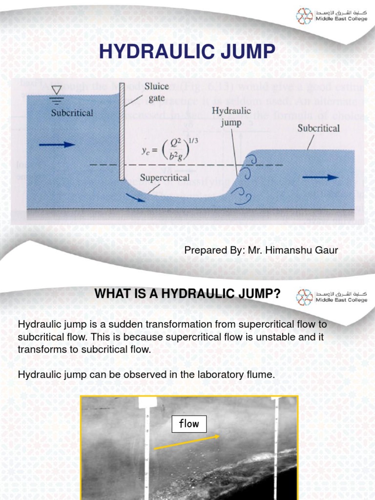Lecture - Hydraulic Jump | PDF