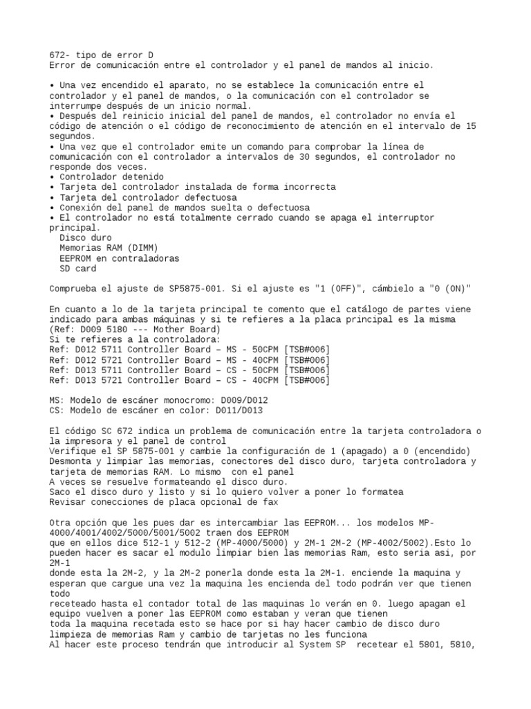 SC672 - Ricoh MP4000 - MP4002 | PDF