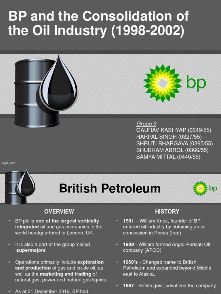 BP and The Consolidation of The Oil Industry - Group 9 | PDF | Bp | Opec