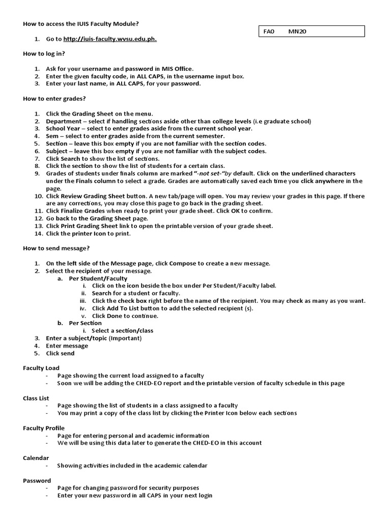 Using Faculty Module Pdf Software Engineering Information Age