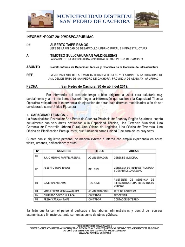 Capacidad Tecnica y Operativa | PDF