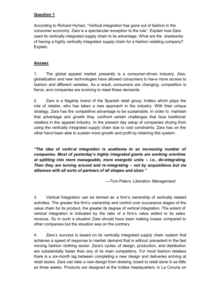 Zara Case Study | PDF | Business