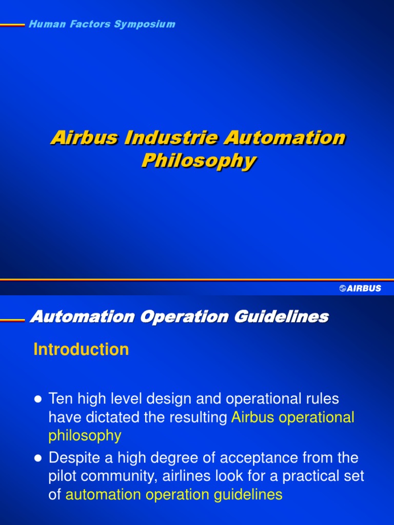 Airbus Automation Philosophy | PDF | Air Traffic Control | Automation
