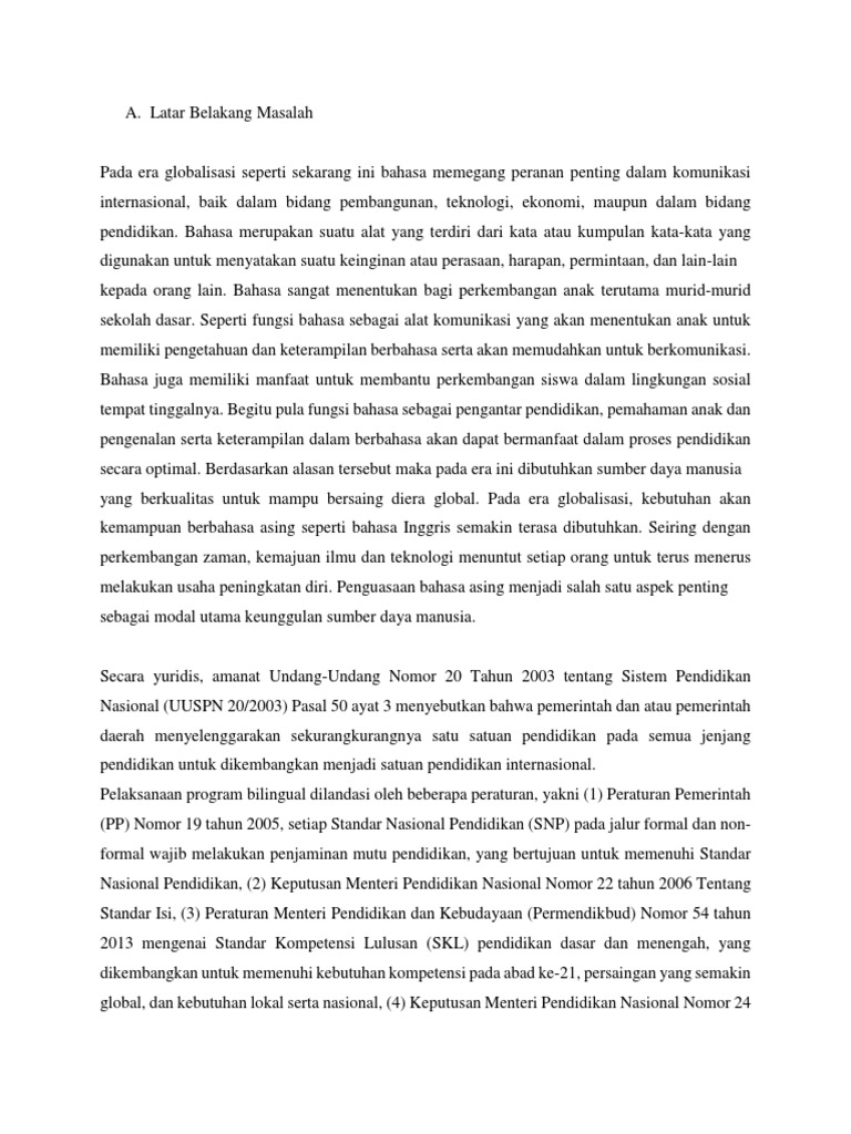 Proposal Bilingual Program | PDF