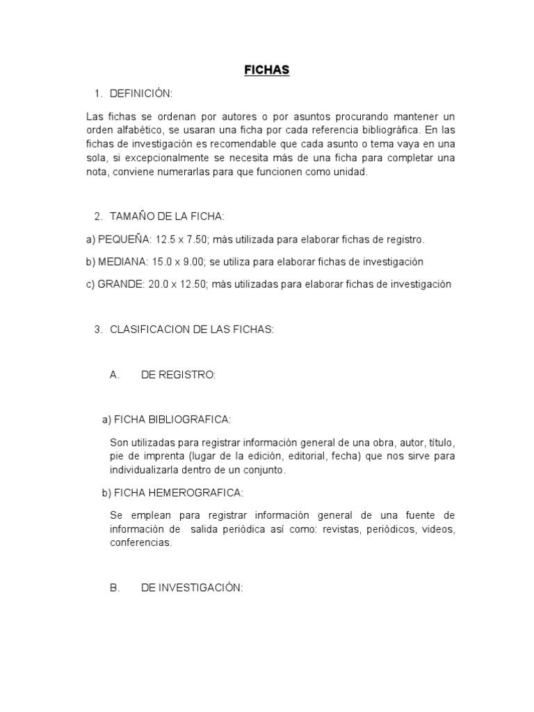 FICHAS | Descargar gratis PDF | Soporte | Comillas