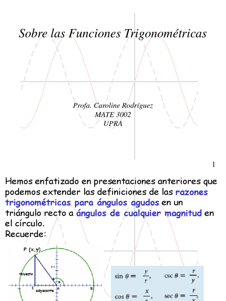Graficas Trig | PDF | Funciones trigonométricas | Trigonometría
