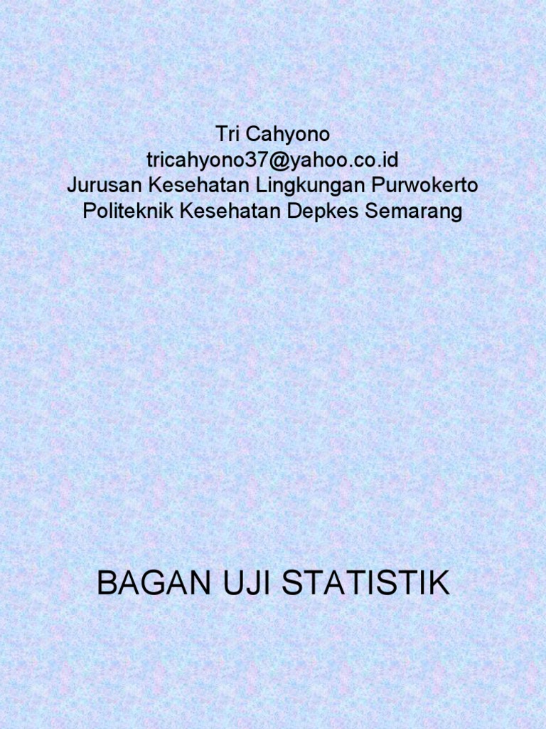 Statistik Bagan Uji Statistik | PDF