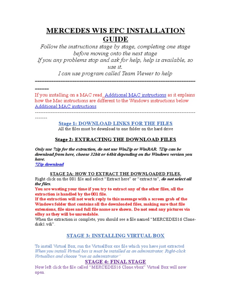 Mercedes Wis Epc Installation Guide PDF | PDF | Computer File | Operating System