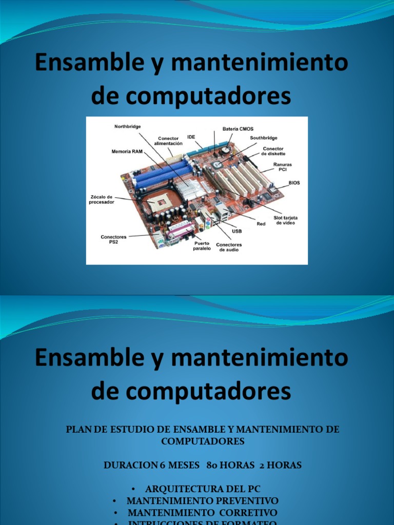 Ensamble y Mantenimiento de Computadores | PDF | Microprocesador ...