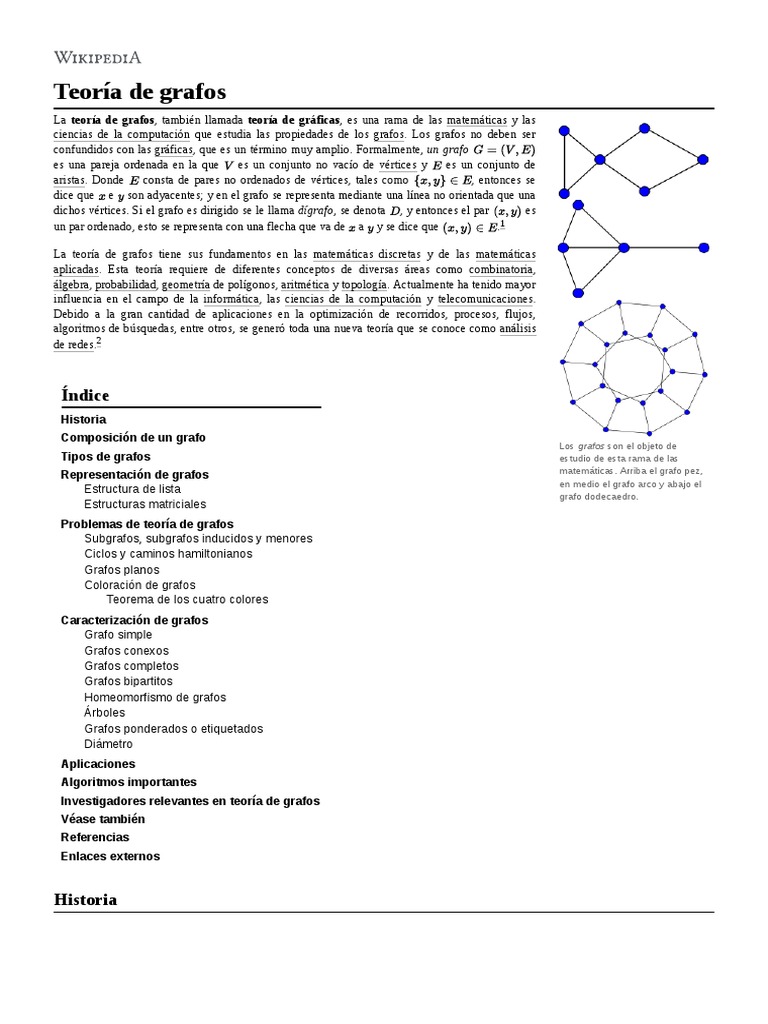 Teoría de Grafos | PDF | Teoría de grafos | Matemáticas discretas