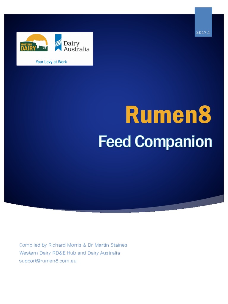 Rumen8 Feed Companion | PDF | Chloride | Potassium