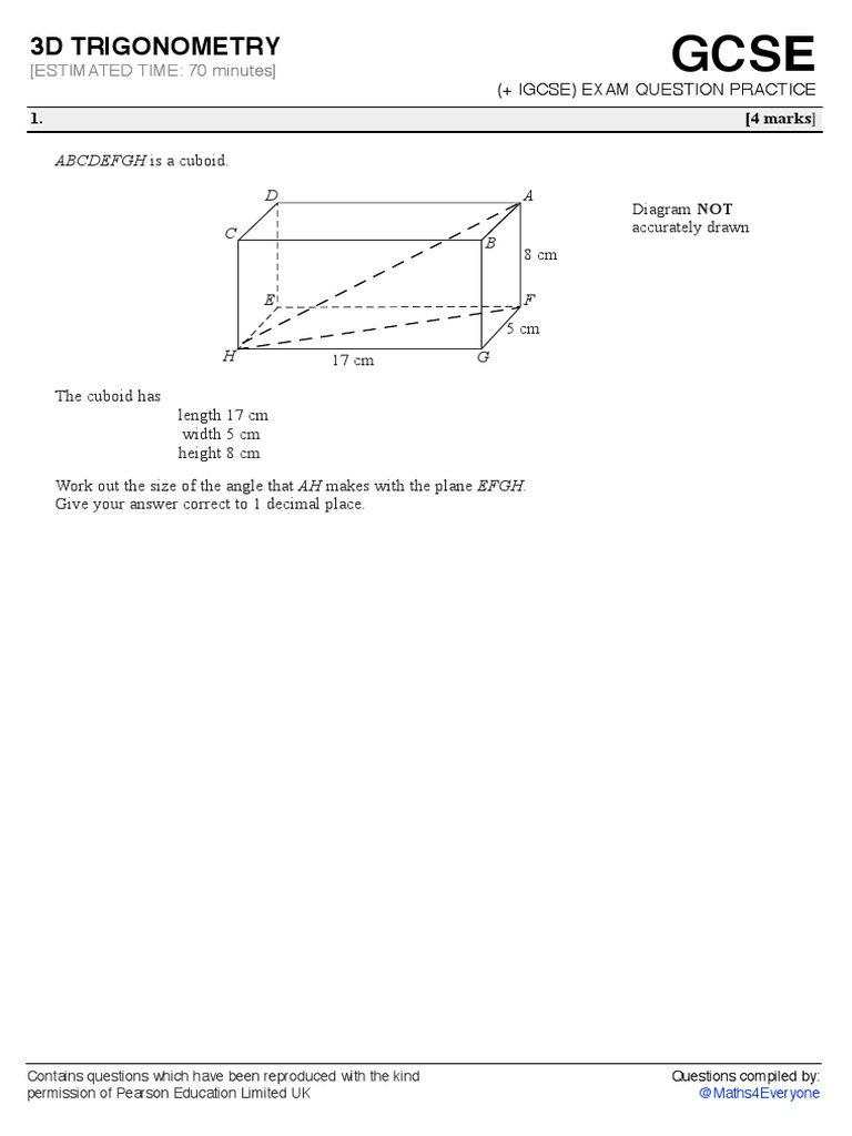 3d Trigonometry | PDF | Significant Figures | Triangle
