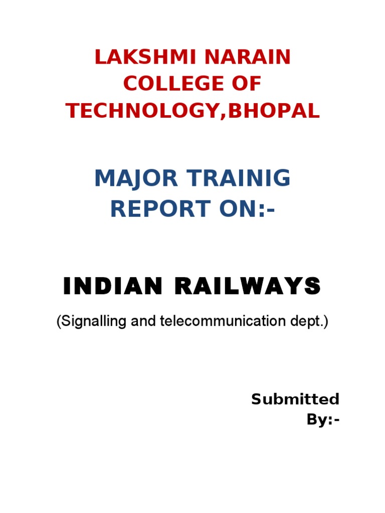 Overview of Signalling and Telecommunication in Indian Railways | PDF ...