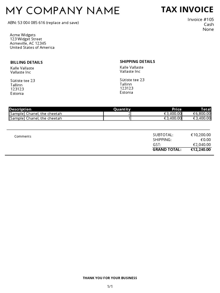 Australian Tax Invoice | PDF | Invoice | Taxation