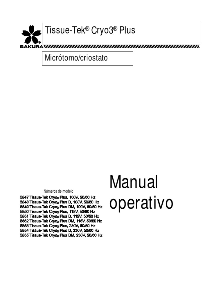 Operating Manual Cryo3 Plus ESP | PDF | Ozono | Ventana