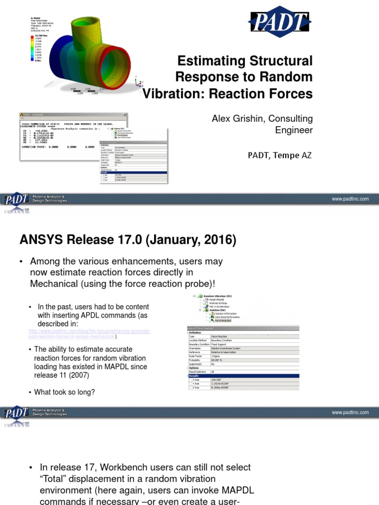 PADT ANSYS Random Vib Reaction Forces 2017 - 11 - 22 1 | PDF ...