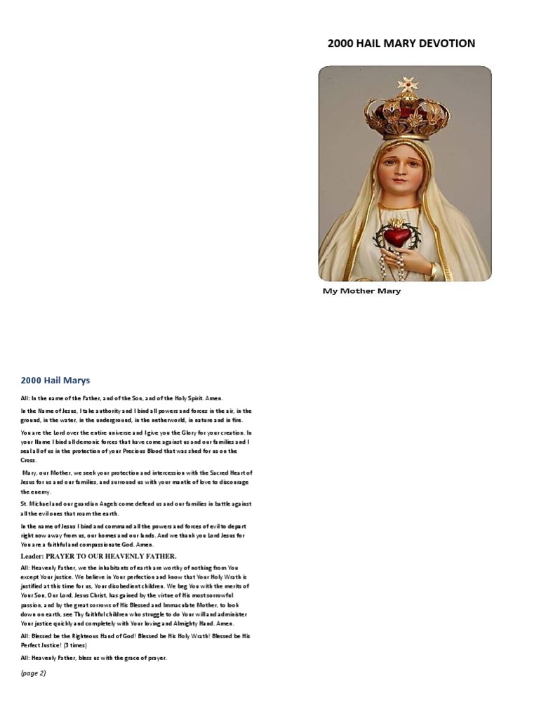 2000 Hail Mary | PDF | Lord's Prayer | Grace In Christianity