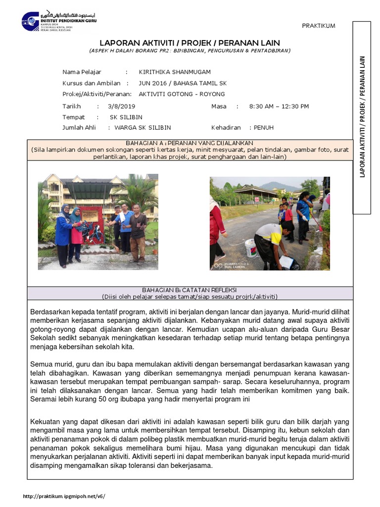 Contoh Laporan Aktiviti Gotong Royong Di Sekolah Karangan Ti Contoh Laporan Aktiviti Gotong Royong Di Sekolah Karangan Ti