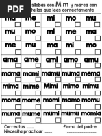 Palabras Con M, S, L, P | PDF | Poesía