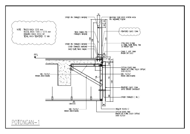 31.12.2019 Detail Railing Eskalator Dan Void PDF | PDF