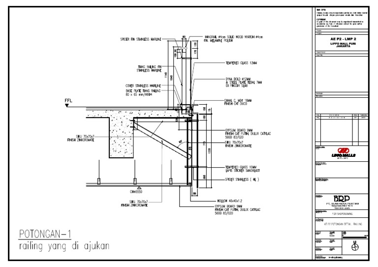 6.1.2020 DETAIL RAILING ESKALATOR DAN VOID Gambar Untuk Di Ajukan Shop ...