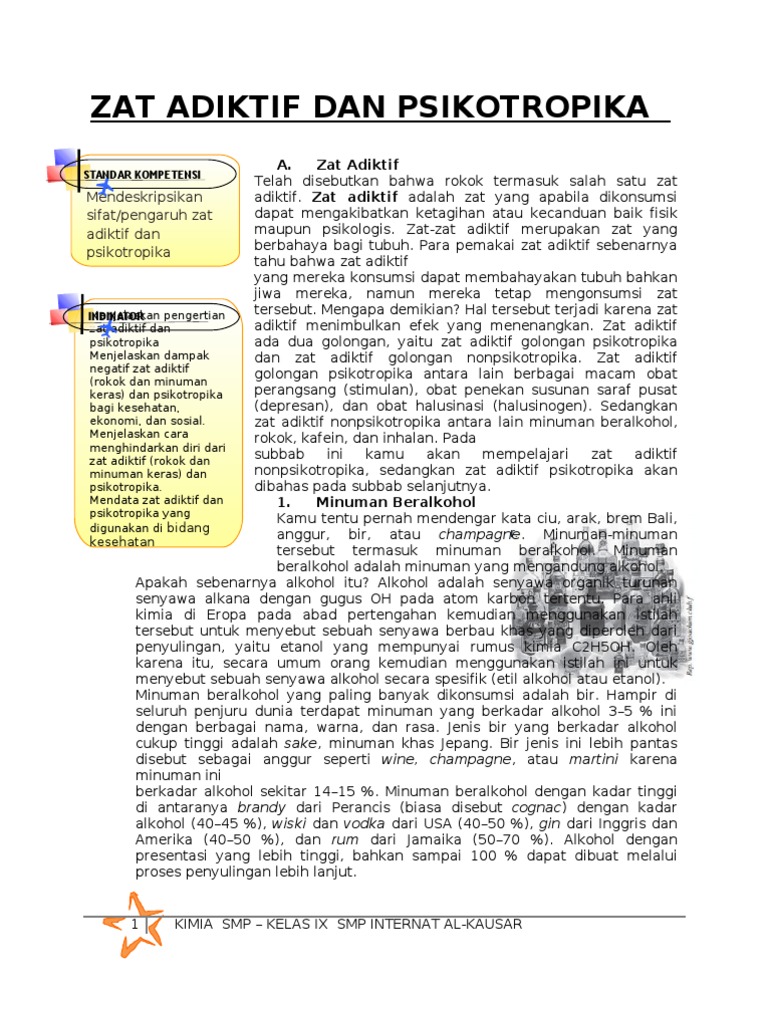 Modul Zat Adiktif Dan Psikotropika | PDF