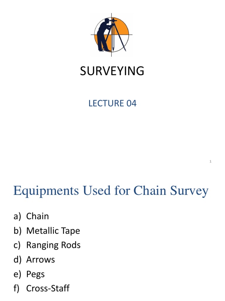 Chain Surveying Equipment Overview | PDF | Slope | Surveying