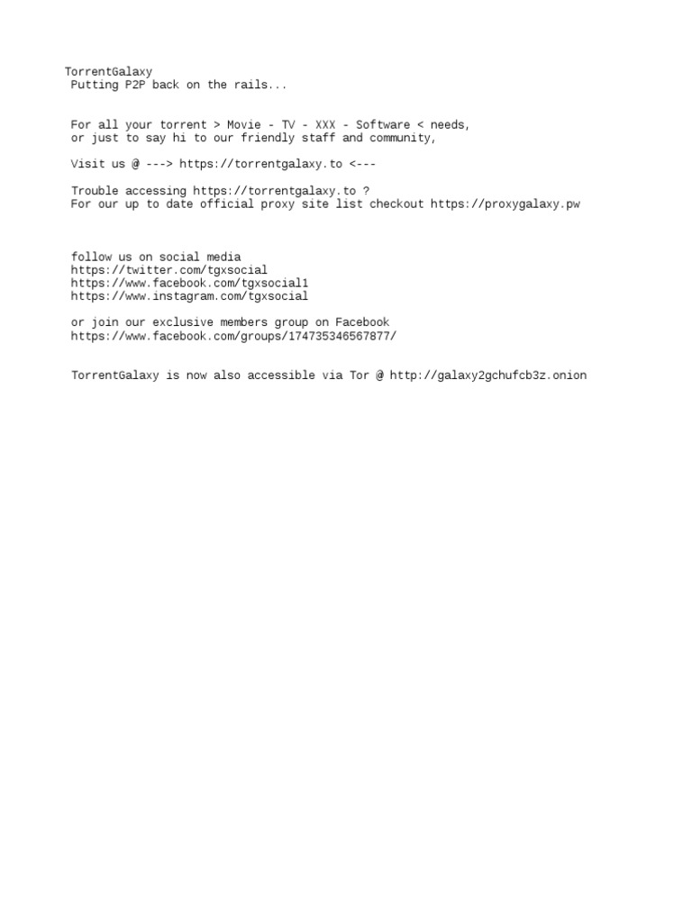(TGX) Downloaded From Torrentgalaxy - To | PDF | Computers