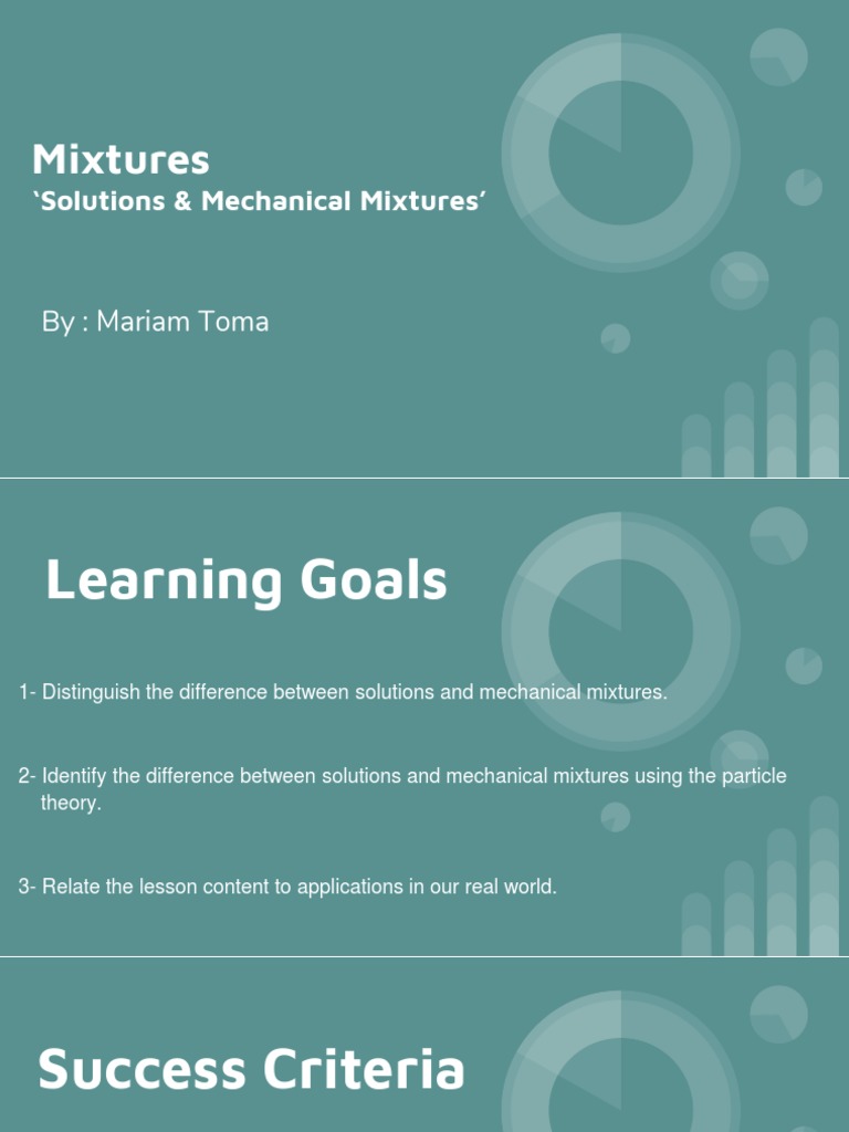 Mixtures Solutions & Mechanical Mixtures'-2 | PDF | Mixture | Solution